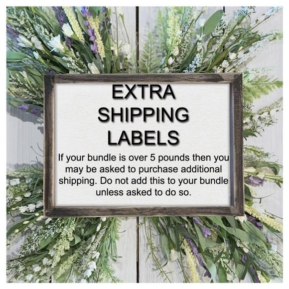 Other | Additional Shipping Labels For Bundles Over 5 Lbs | Poshmark